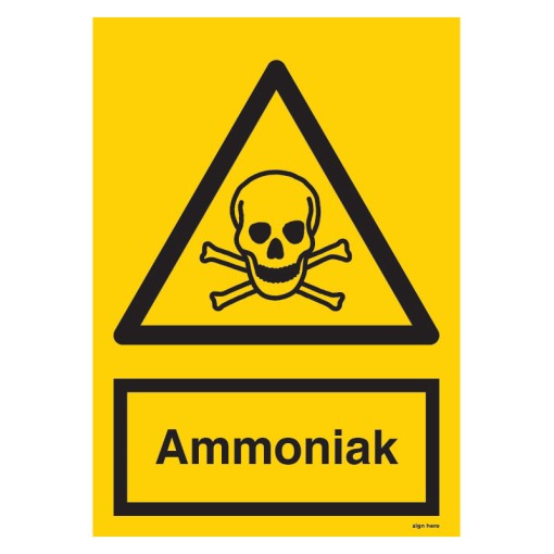 Ammoniak skylt • Sign Hero