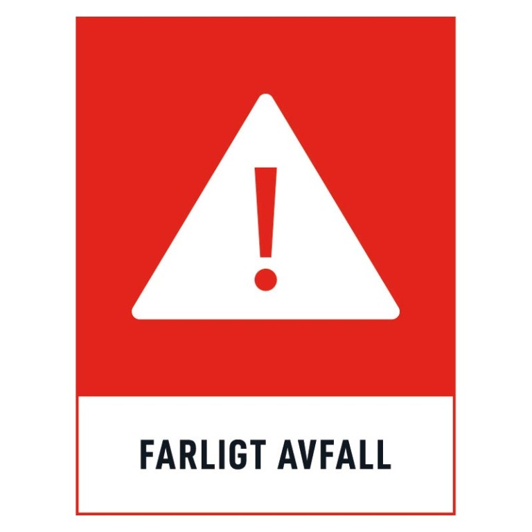 Farligt avfall skylt • Sign Hero
