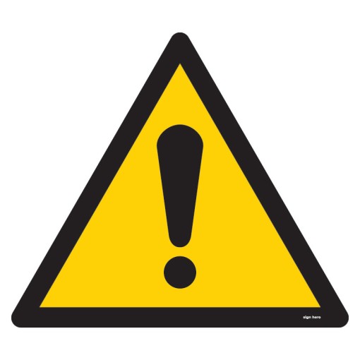 W001 Varning skylt • Sign Hero
