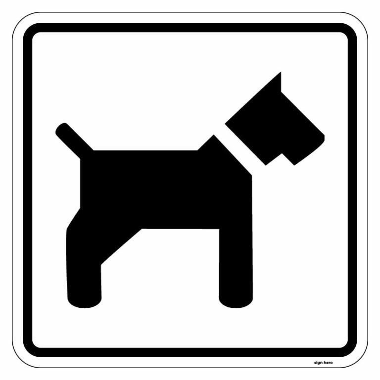 Hund piktogram skylt • Sign Hero